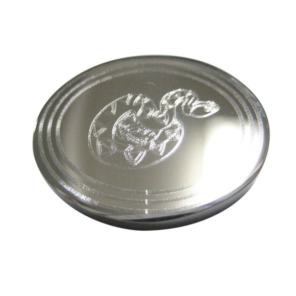 Kiola Designs | Accessories | Silver Toned Etched Oval Snake Magnet ...